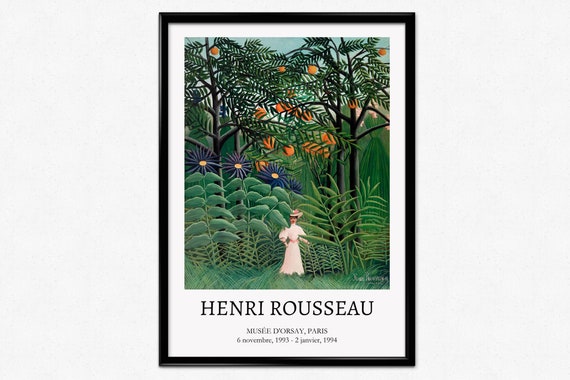 Henri Rousseau Poster Rousseau Print Woman Walking in an | Etsy