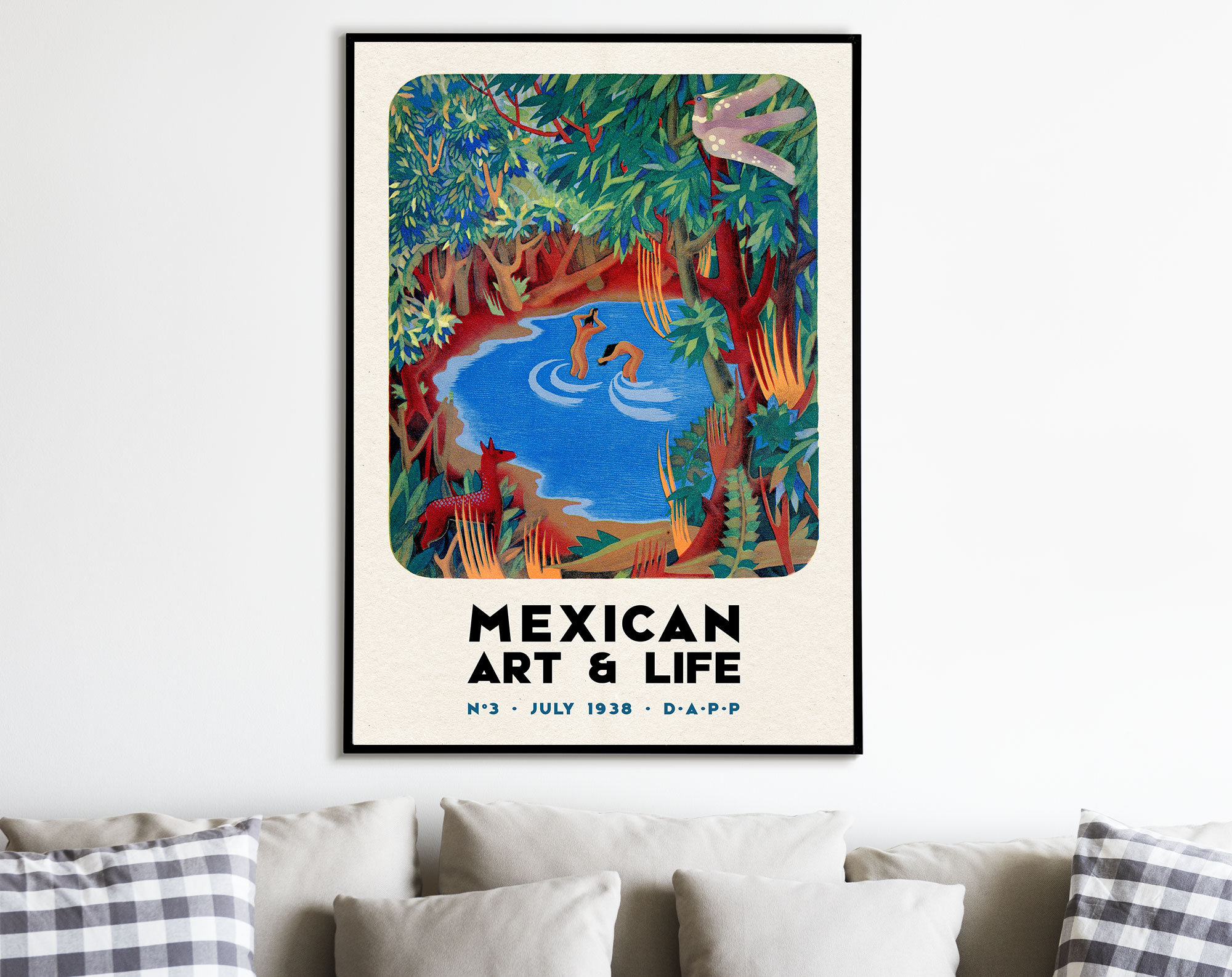 Mexican Art & Life Magazine Cover Poster No.3, Mexican Travel Poster ...