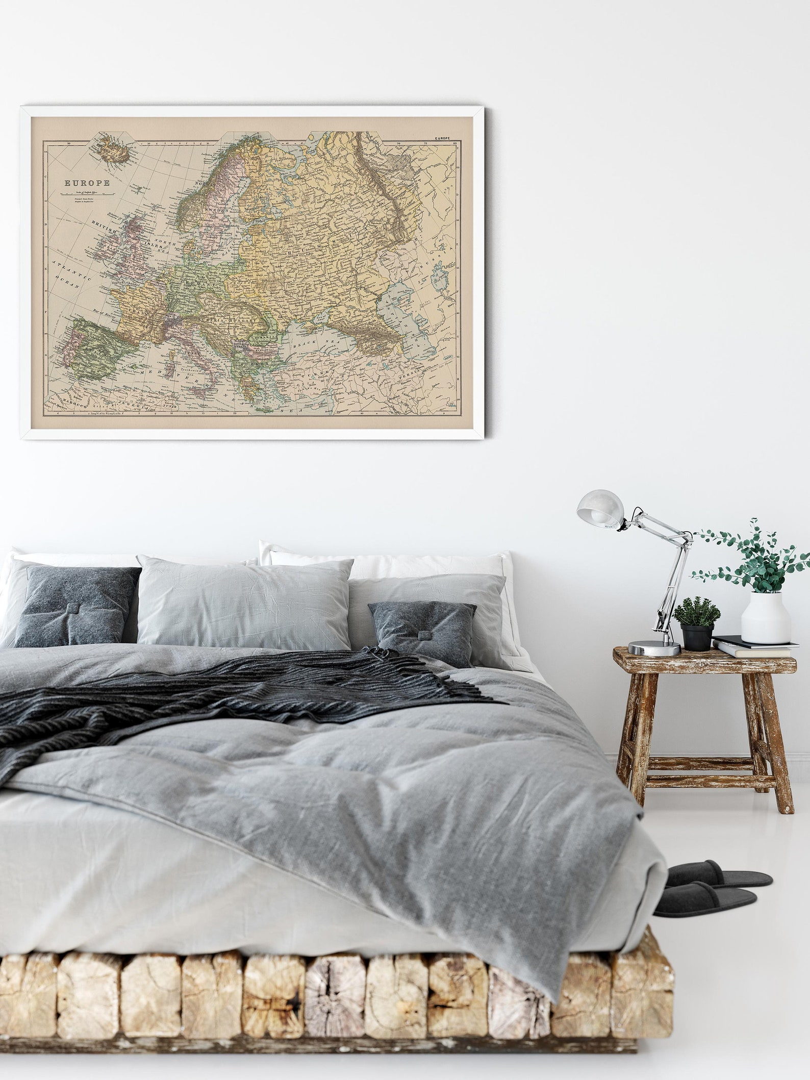 Map of Europe Poster Political Map of Europe 1892 High - Etsy UK
