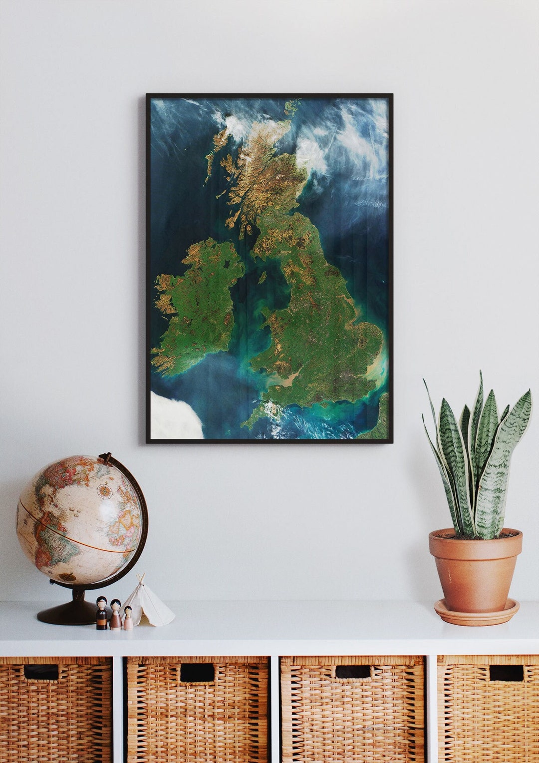 Satellite Picture of Great Britain, High Resolution NASA Photo Poster ...