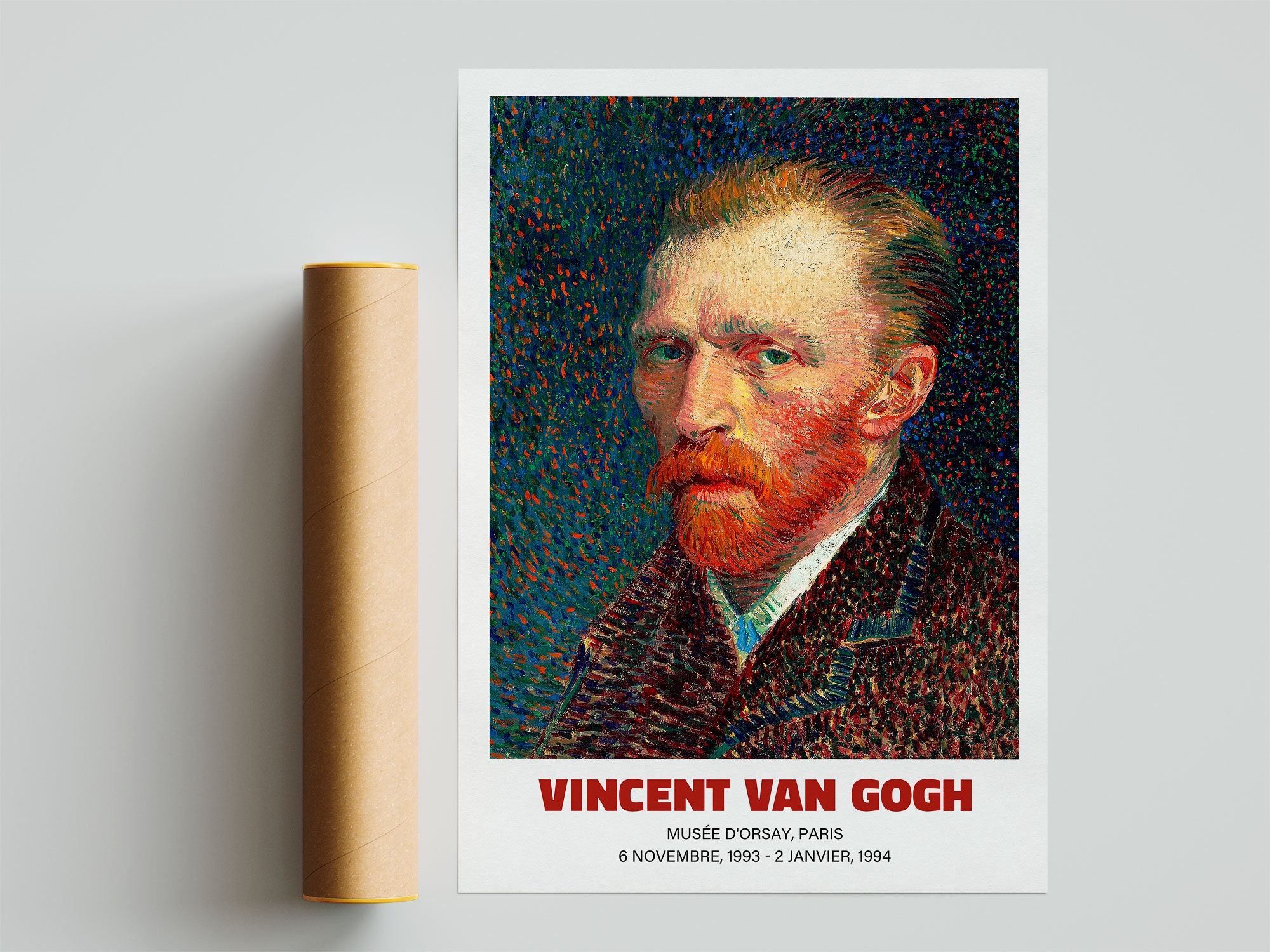 Van Gogh Exhibition Poster, Vincent Van Gogh Print, Self Portrait ...