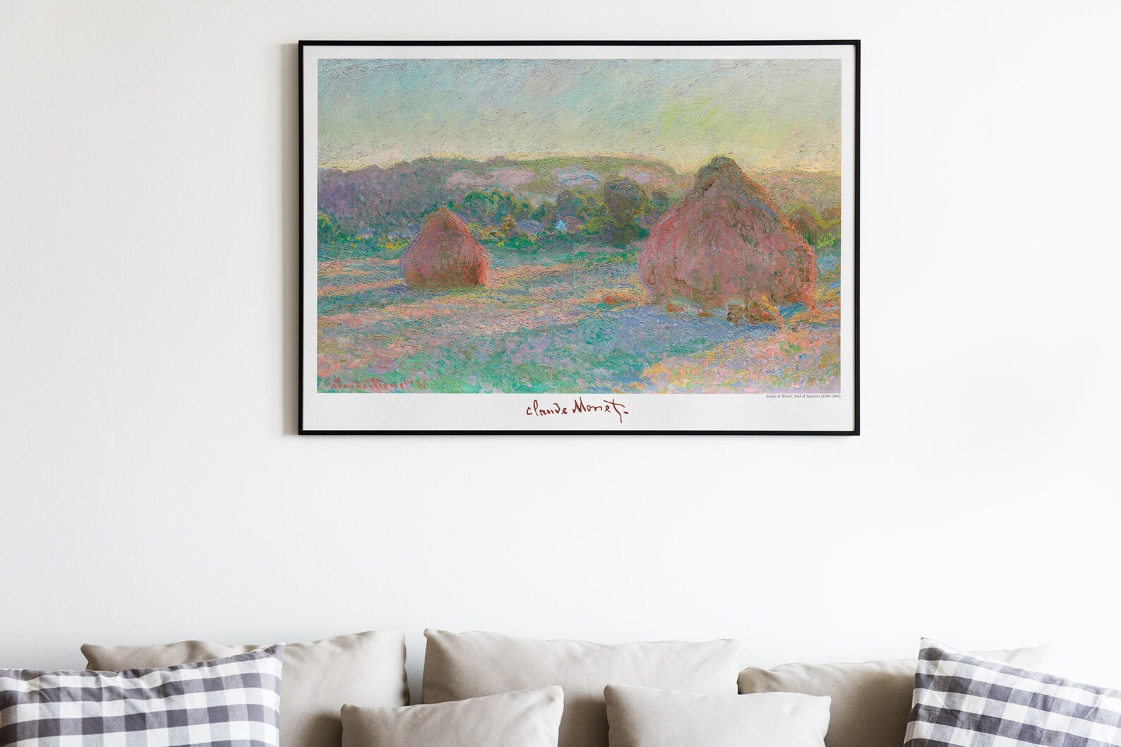 Monet Exhibition Poster Claude Monet Stacks of Wheat End of | Etsy
