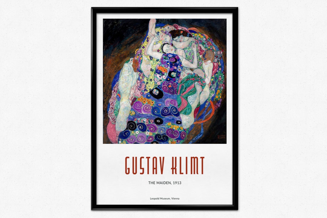 Klimt the Maiden Print, Gustav Klimt Art Poster, the Virgin Exhibition ...