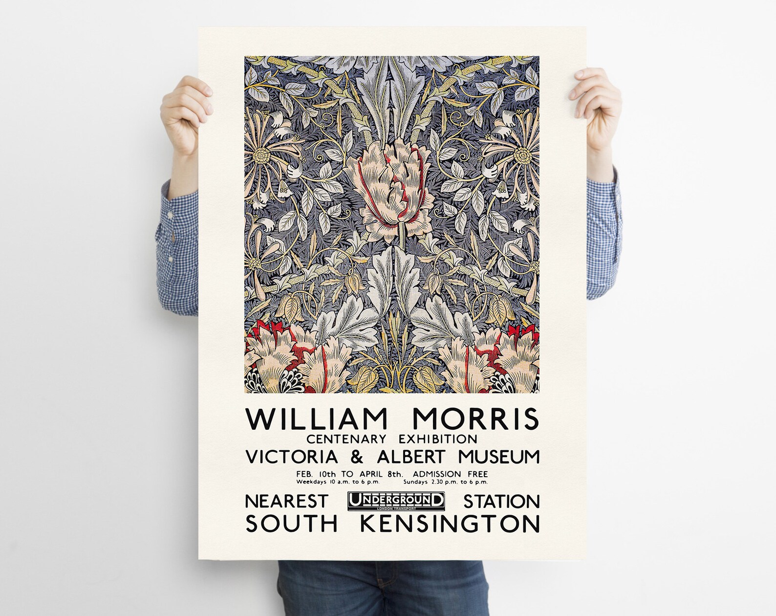 William Morris Exhibition Poster Honeysuckle Print Art | Etsy
