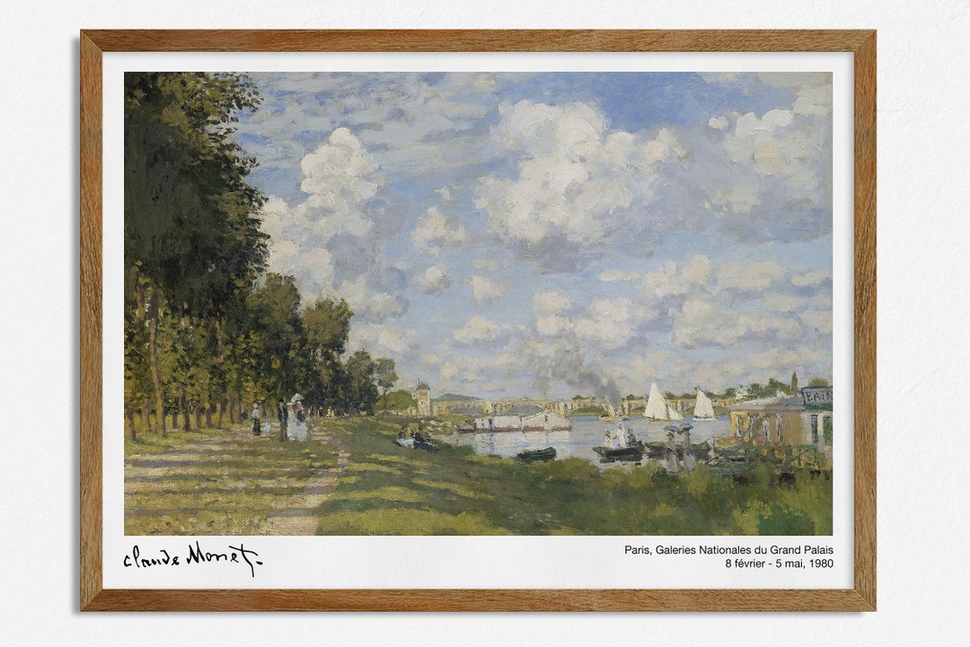 Claude Monet Print Art Exhibition Poster, Muted Landscape Painting ...
