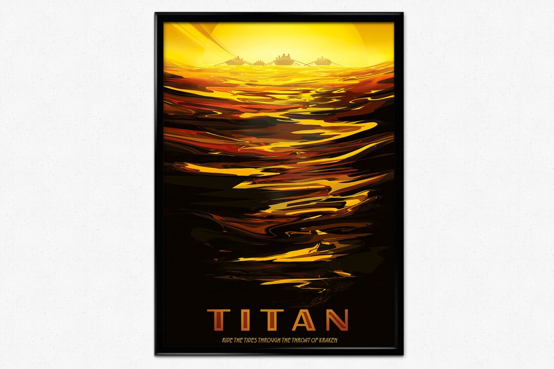 NASA Poster, Space, Astronomy, Titan, Nasa Visions of the Future Series ...