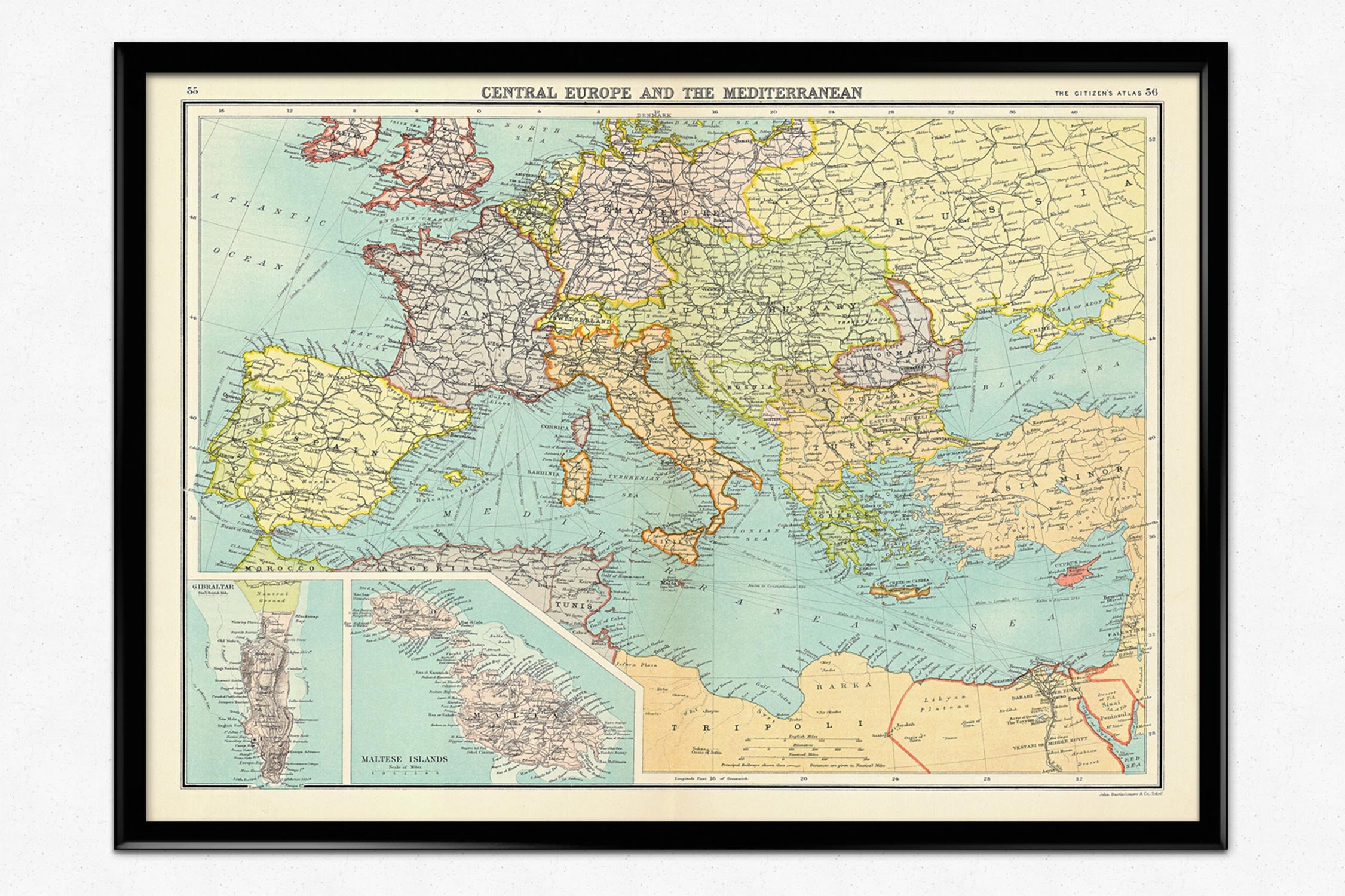 Wereldgeschiedenis Europa Kaart Atlas 1 Atlas Van De