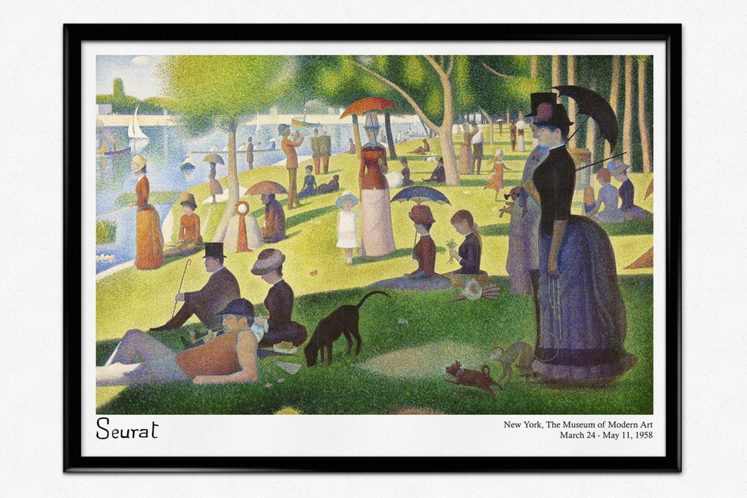Seurat Print Art Poster, Seurat Exhibition, Sunday on La Grande Jatte ...