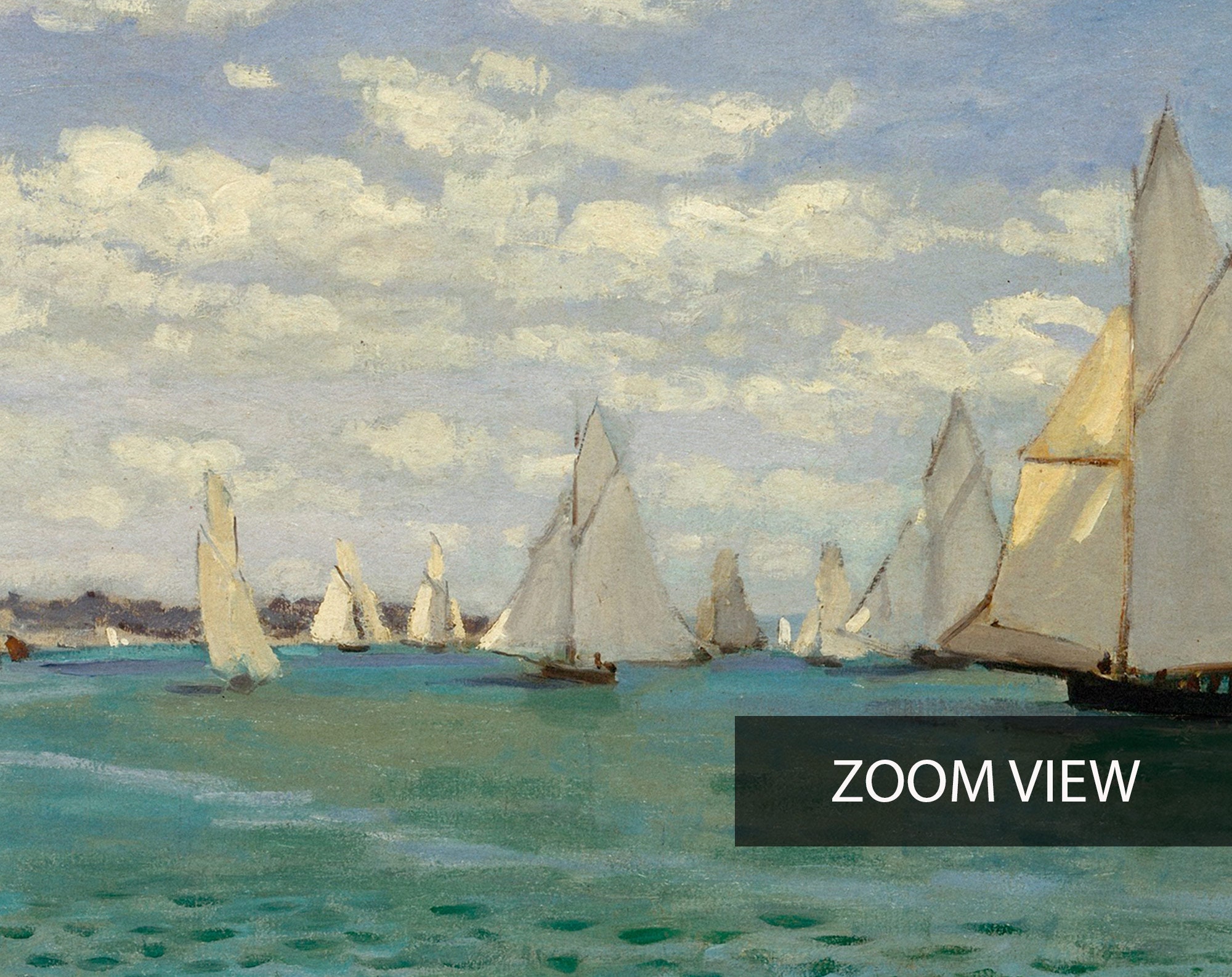 Monet Exhibition Poster, Claude Monet Regatta at Sainte-adresse ...