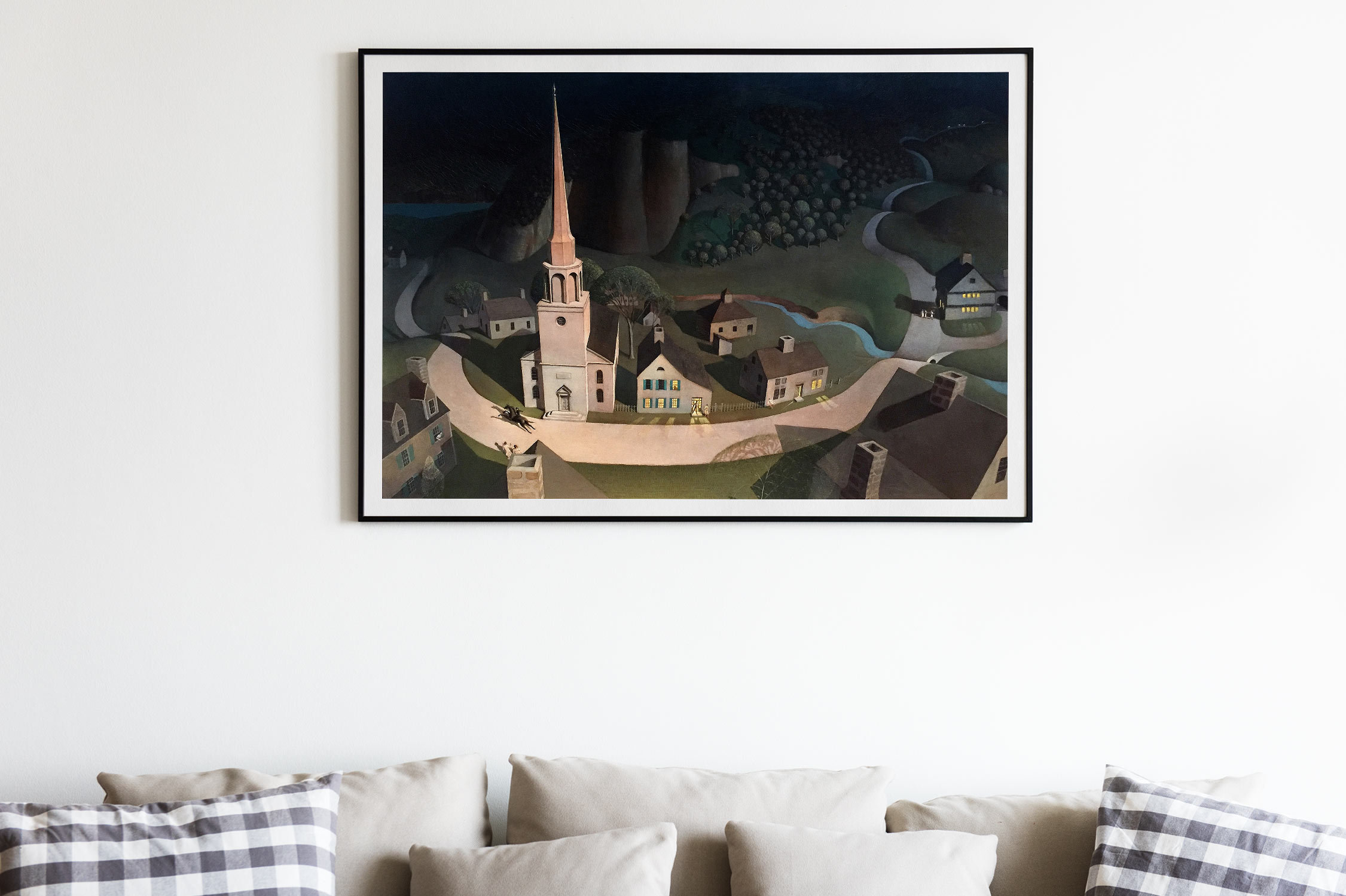 Grant Wood Poster Grant Wood Art Print the Midnight Ride of | Etsy