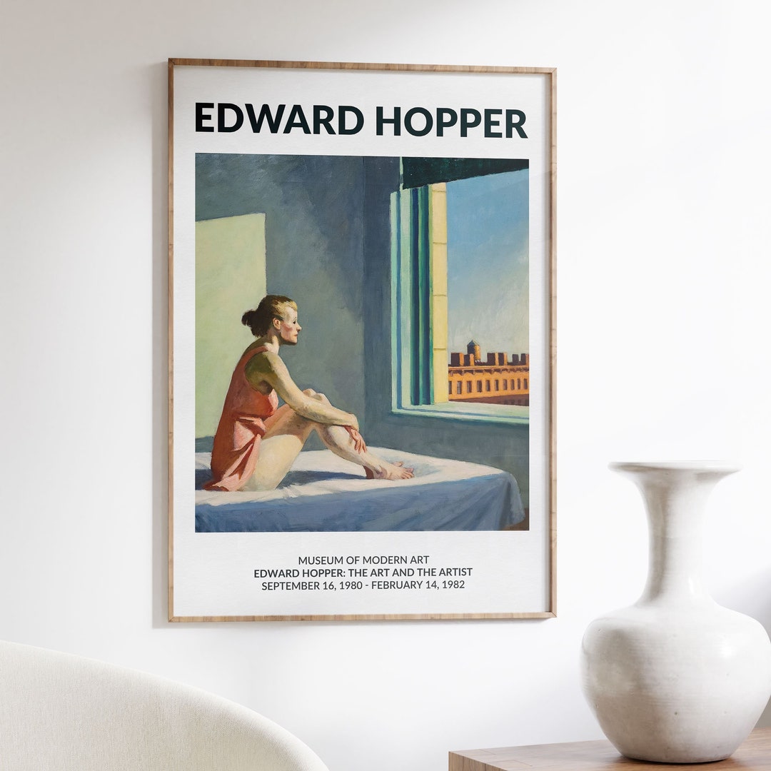 Edward Hopper Morning Sun Exhibition Poster - Classic Art Print for ...