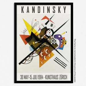 Kandinsky Exhibition Poster Wassily Kandinsky on White Abstract ...