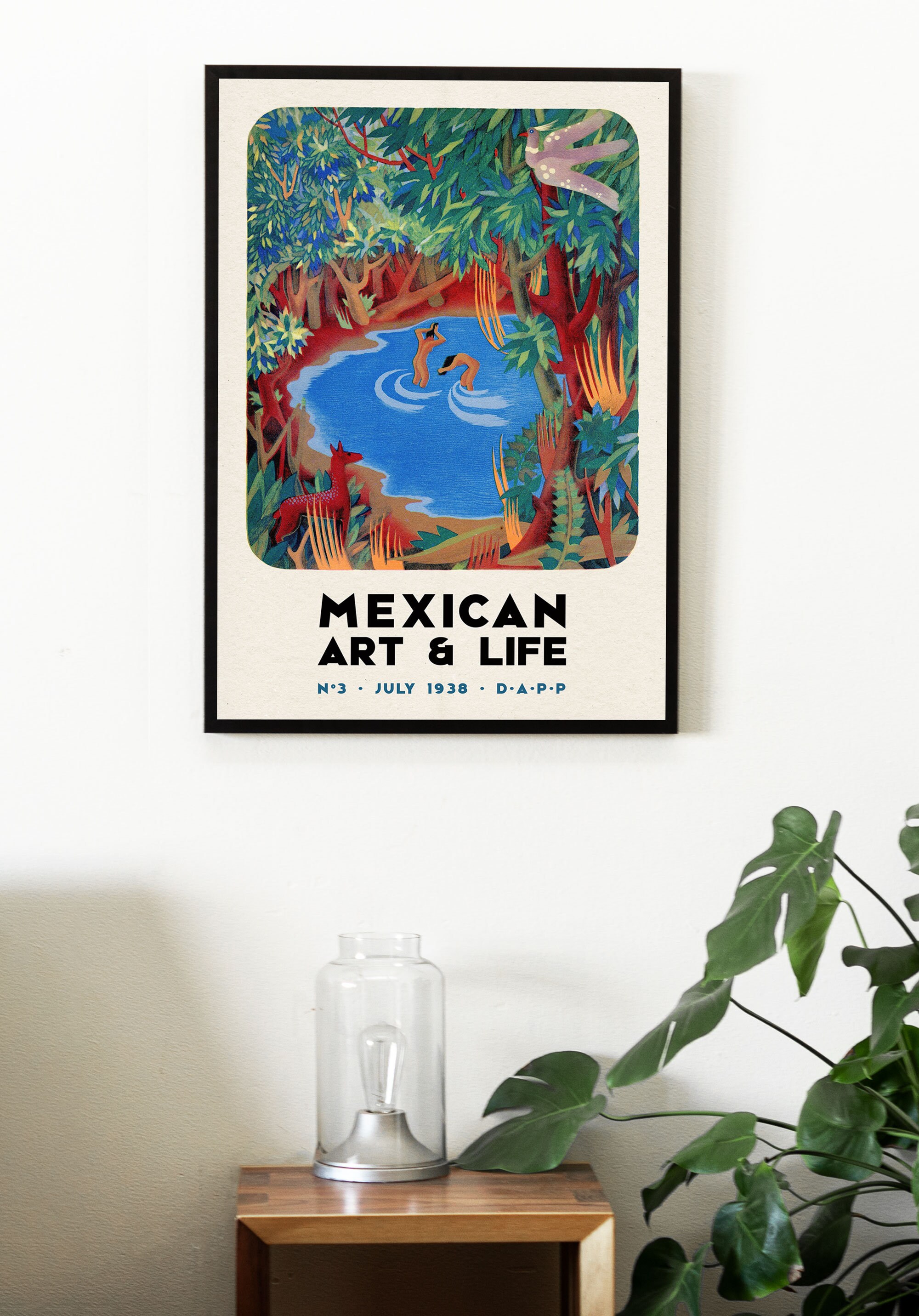Mexican Art & Life Magazine Cover Poster No.3, Mexican Travel Poster ...