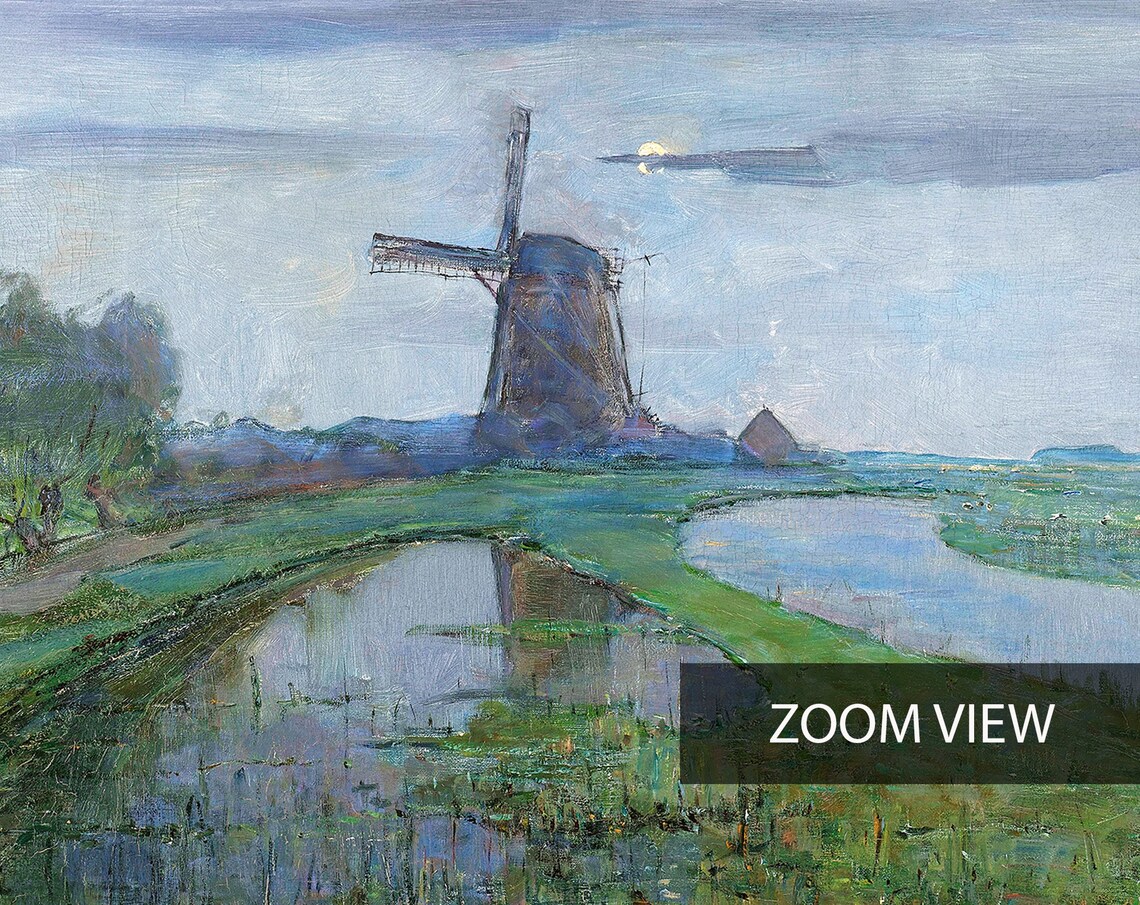 Piet Mondrian Windmill Poster Mondrian Print Oostzijdse Mill | Etsy