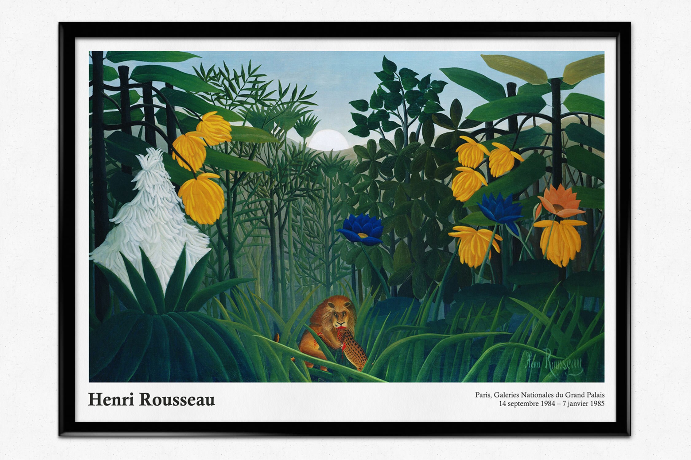 Henri Rousseau Poster, Rousseau Print, the Repast of the Lion ...