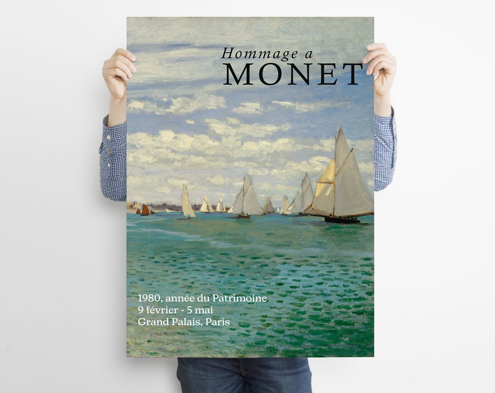 Monet Exhibition Poster, Claude Monet Regatta at Sainte-adresse ...