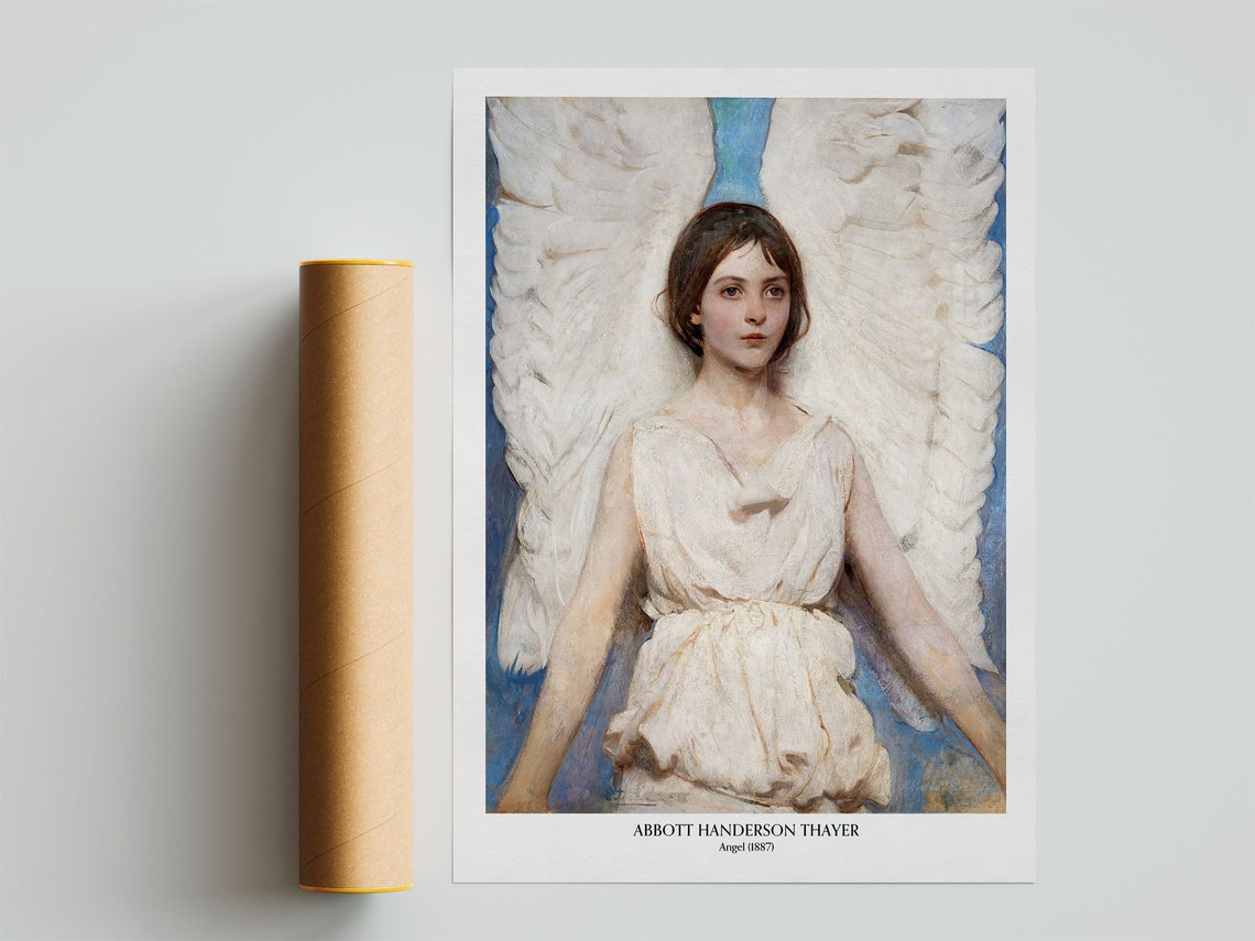 Abbott Handerson Thayer Poster Angel Portrait Vintage Woman | Etsy