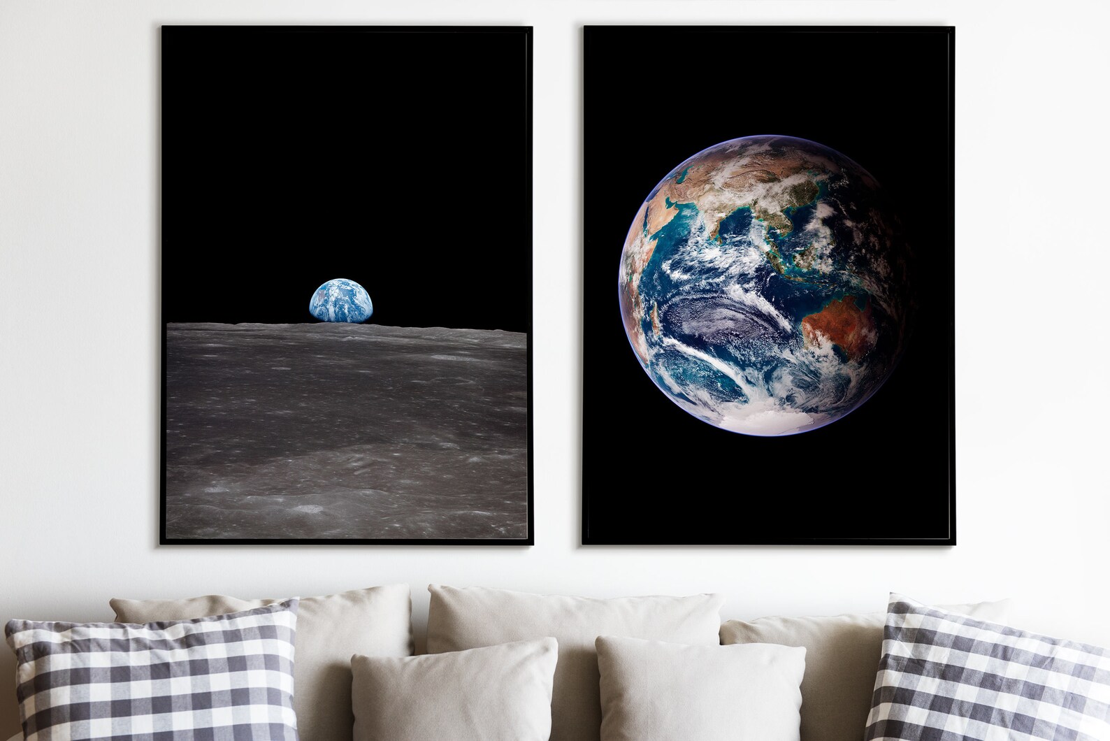 Earth Space Poster Set Nasa Photo Prints Earthrise Moon - Etsy