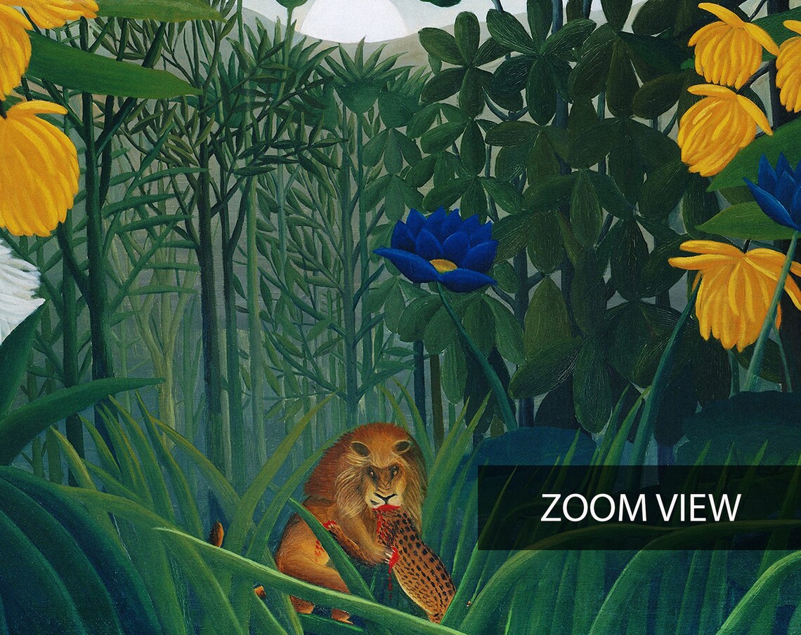 Henri Rousseau Poster, Rousseau Print, the Repast of the Lion ...