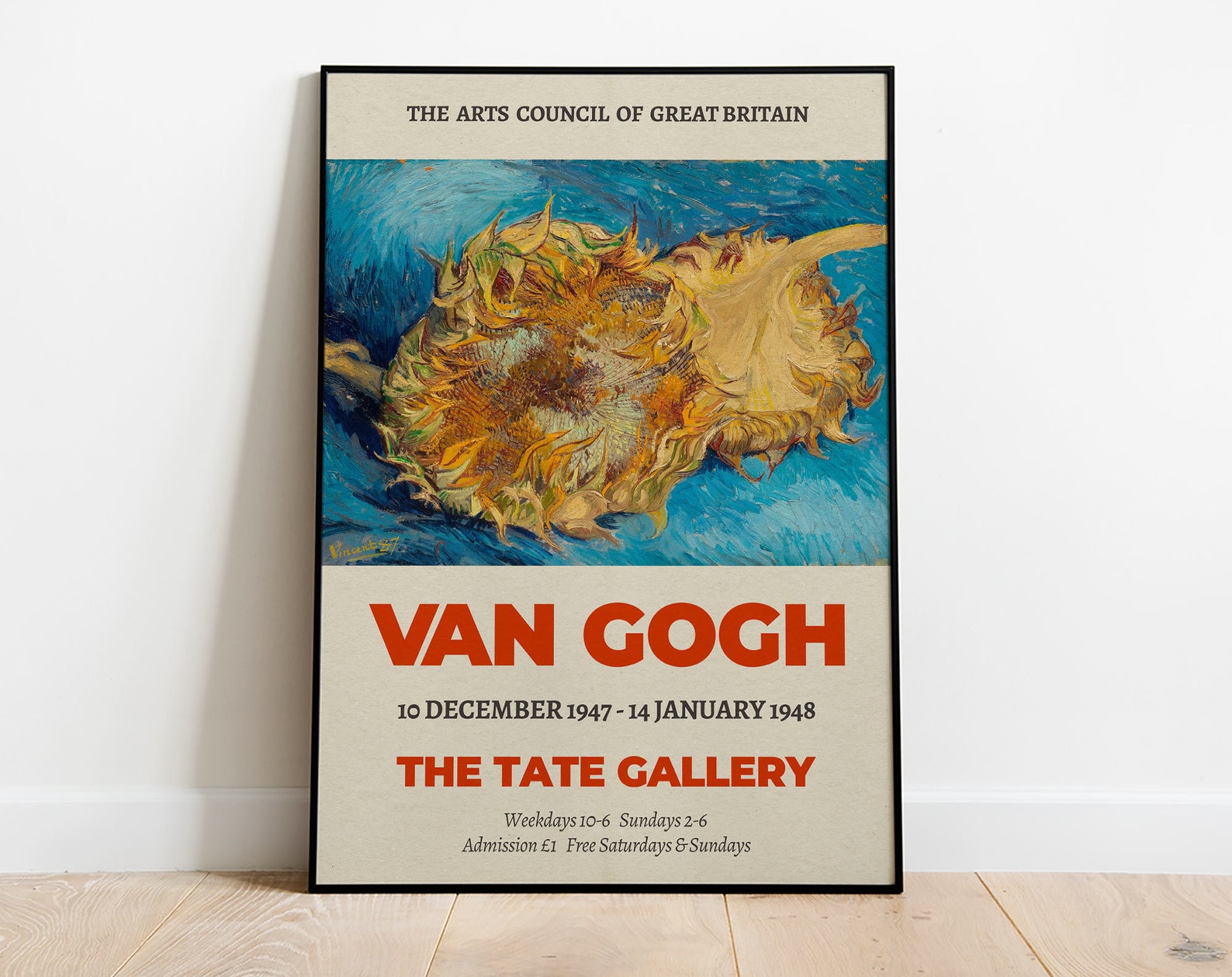 Van Gogh Exhibition Poster, Vincent Van Gogh Still Life, Sunflowers ...