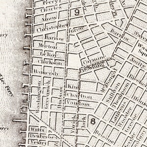 New York Map, Vintage Map of the City of New York, Ca. 1850, Old Map ...