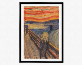 The Scream by Edvard Munch, the Scream Print, Munch Print, Munch Wall ...