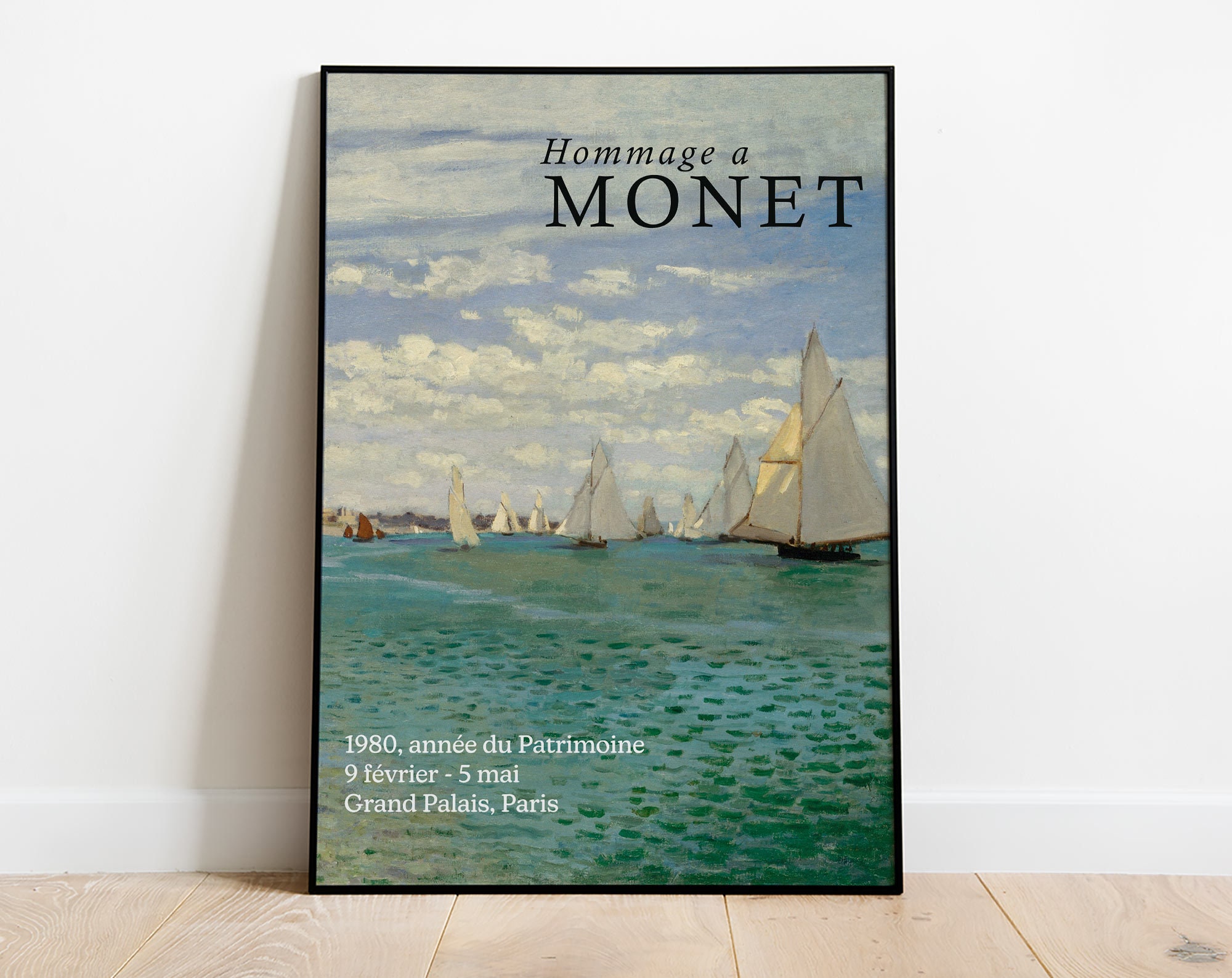 Monet Exhibition Poster, Claude Monet Regatta at Sainte-adresse ...