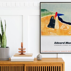 Edvard Munch Exhibition Poster, Two Women on the Shore, Symbolism ...