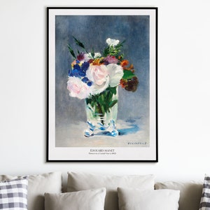 Manet Exhibition Poster, Edouard Manet Flowers in a Crystal Vase, Still ...