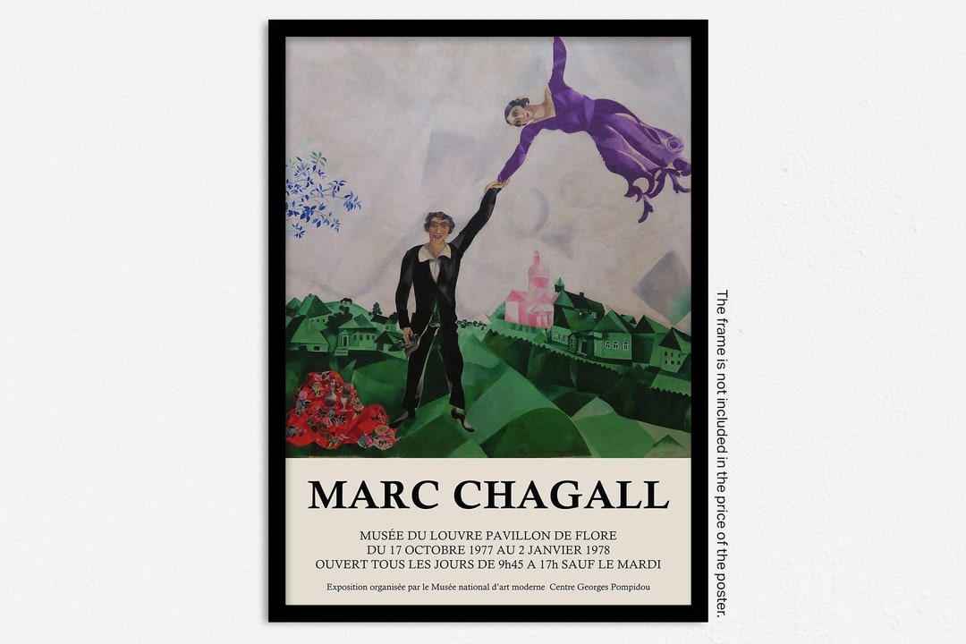 Marc Chagall Exhibition Poster, the Promenade Abstract Painting ...