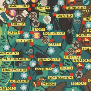 Map of Great Britain, Educational Map, Natural & Industrial Resources ...