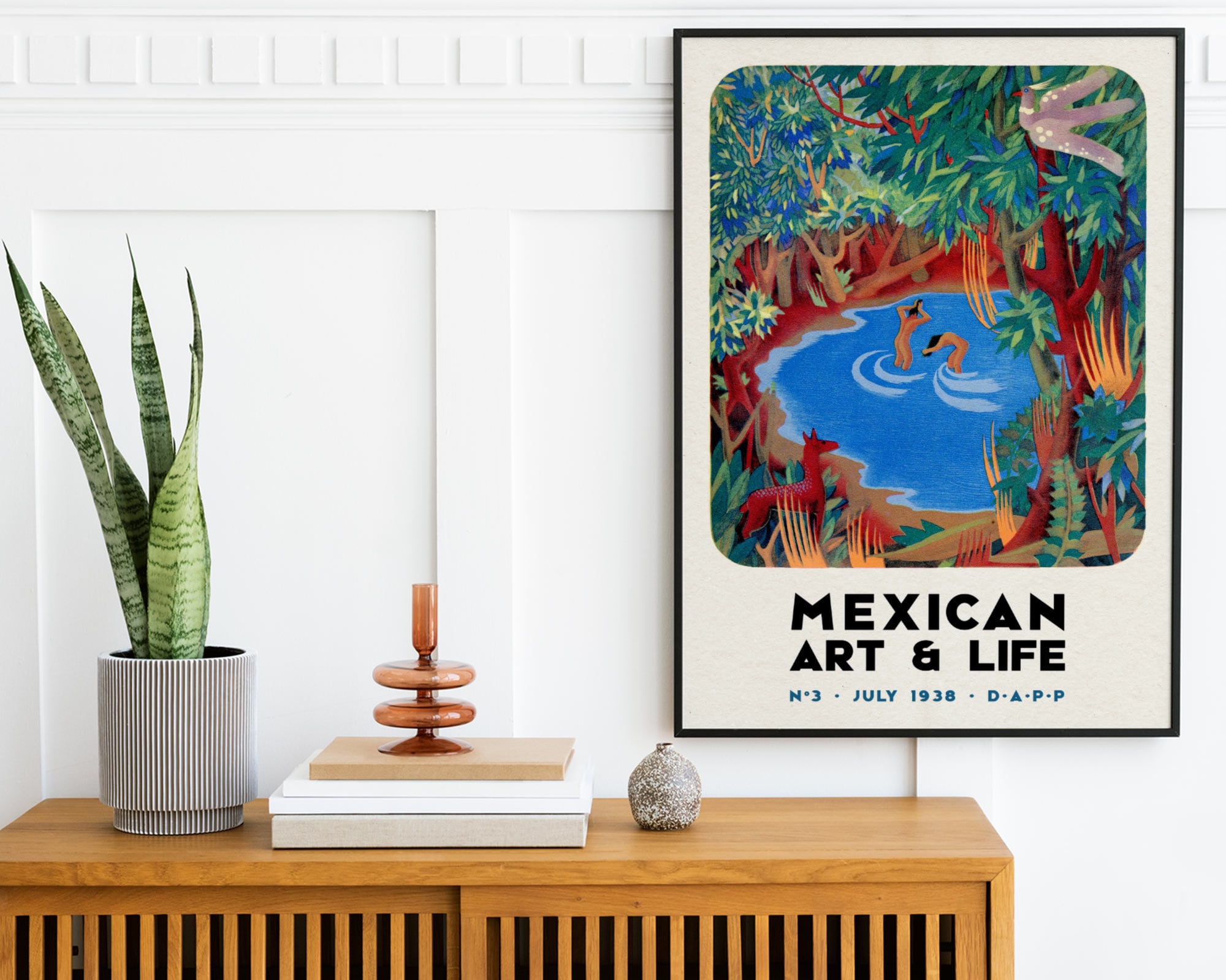 Mexican Art & Life Magazine Cover Poster No.3, Mexican Travel Poster ...