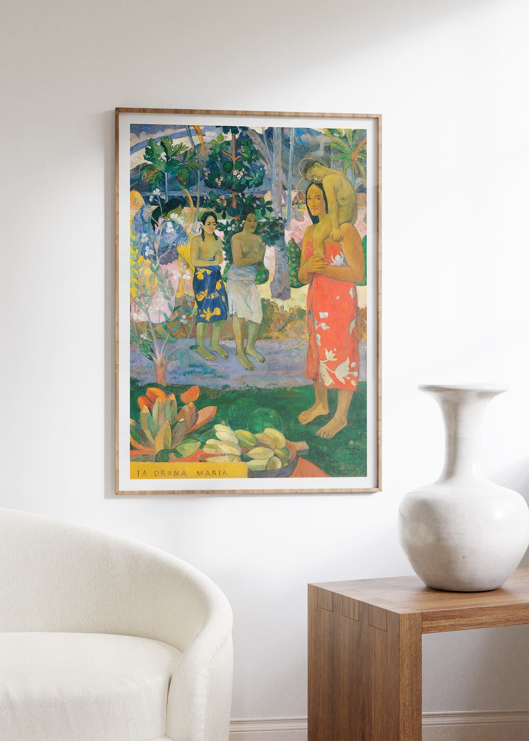 Gauguin Art Print, Hail Mary La Orana Maria Poster, Exotic Tahitian ...
