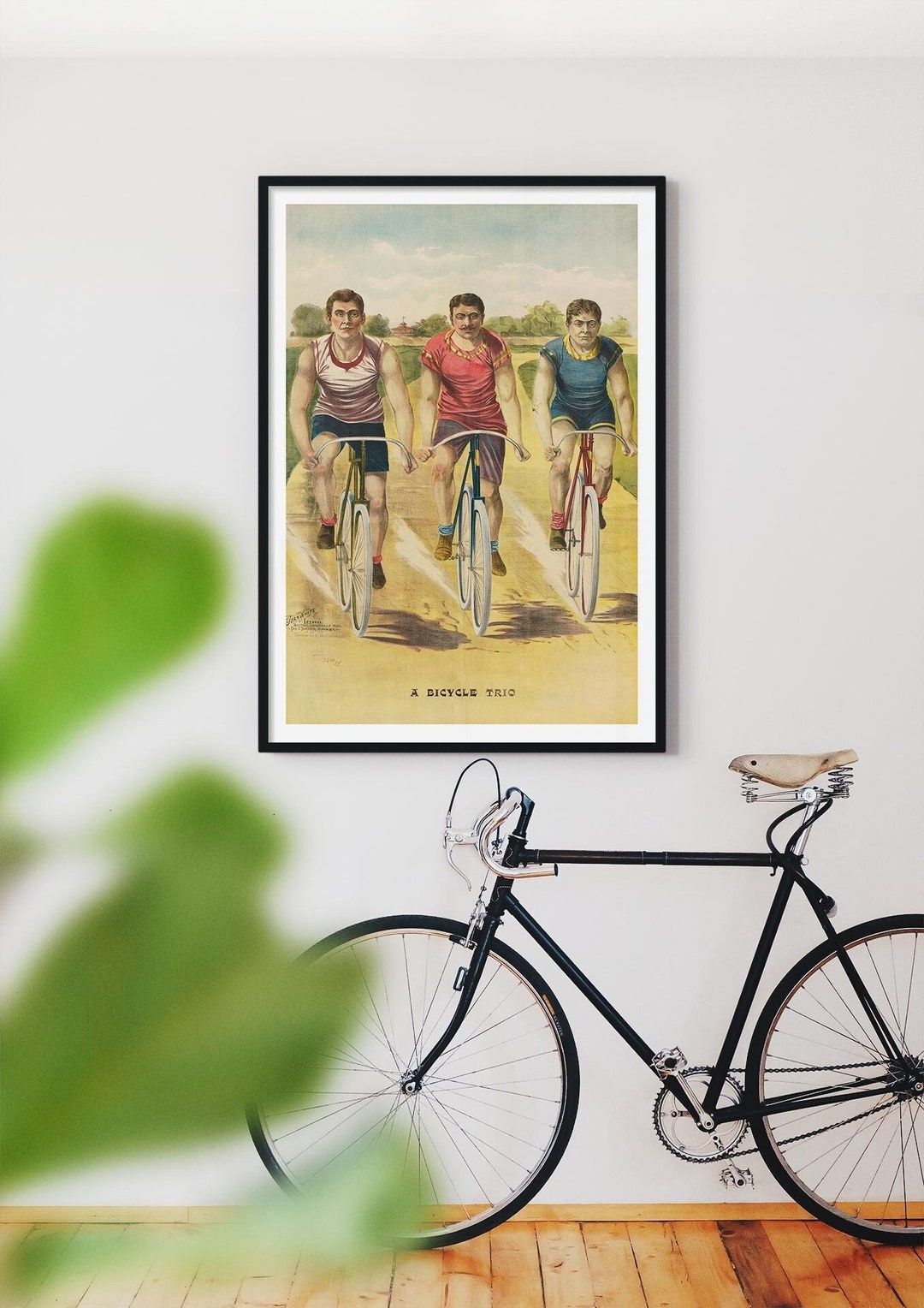 Vintage Bicycle Poster, Bicycle Trio, Vintage Printed Wall Art Ideal ...