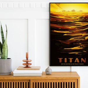 NASA Poster, Space, Astronomy, Titan, Nasa Visions of the Future Series ...