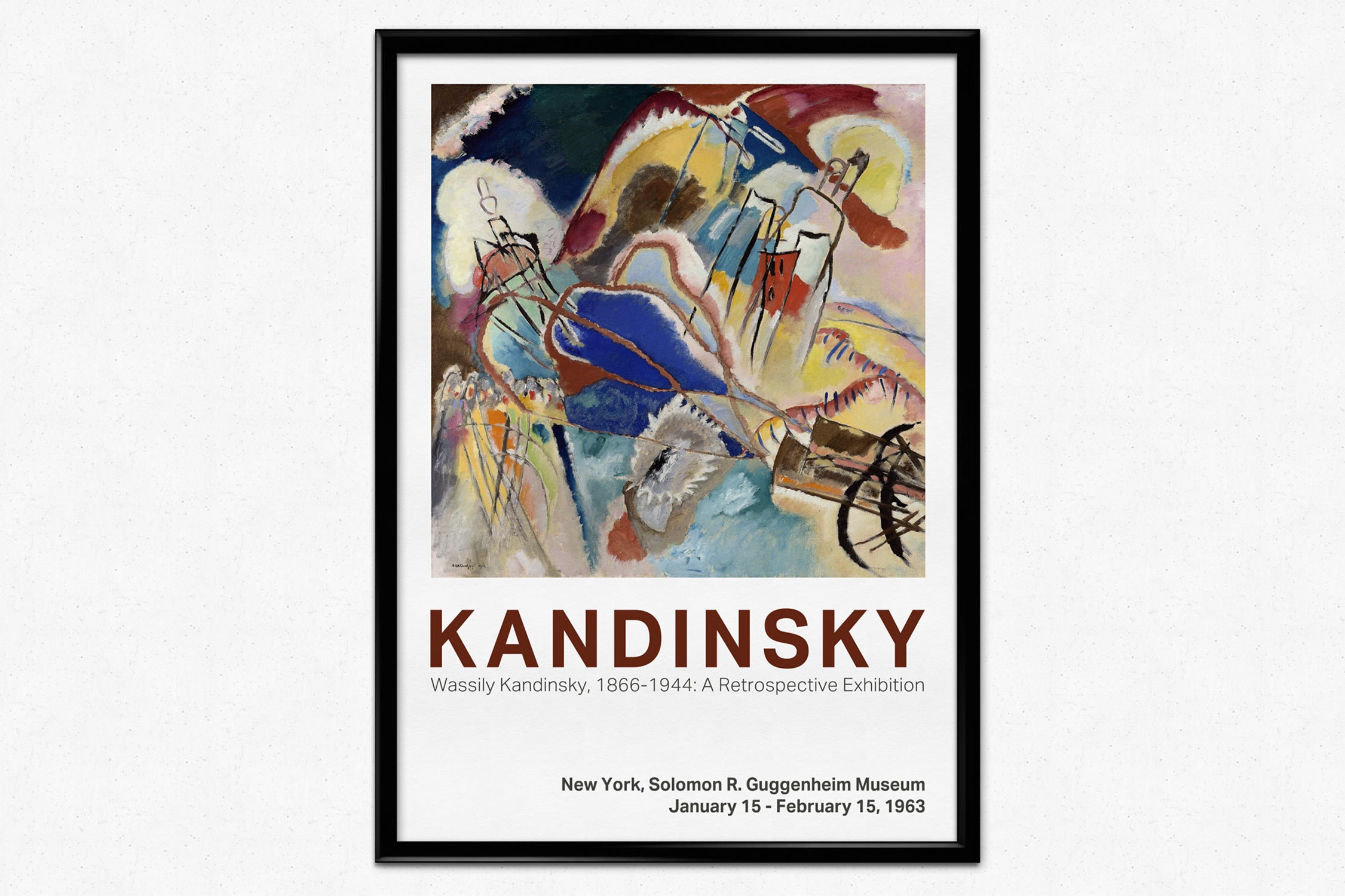 Kandinsky Print Exhibition Poster Abstract Painting Kandinsky Cannons ...