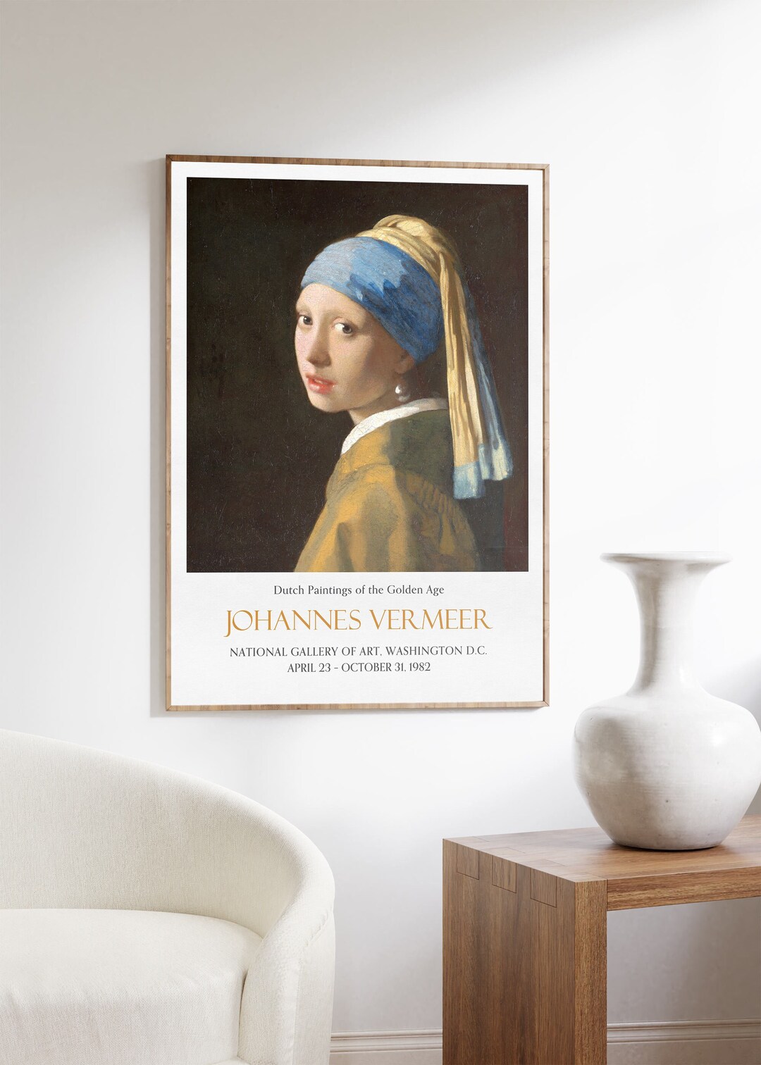Girl With a Pearl Earring Print, Exhibition Poster, Johannes Vermeer ...
