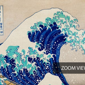 Hokusai Exhibition Poster, the Great Wave off Kanagawa Print, Japanese ...