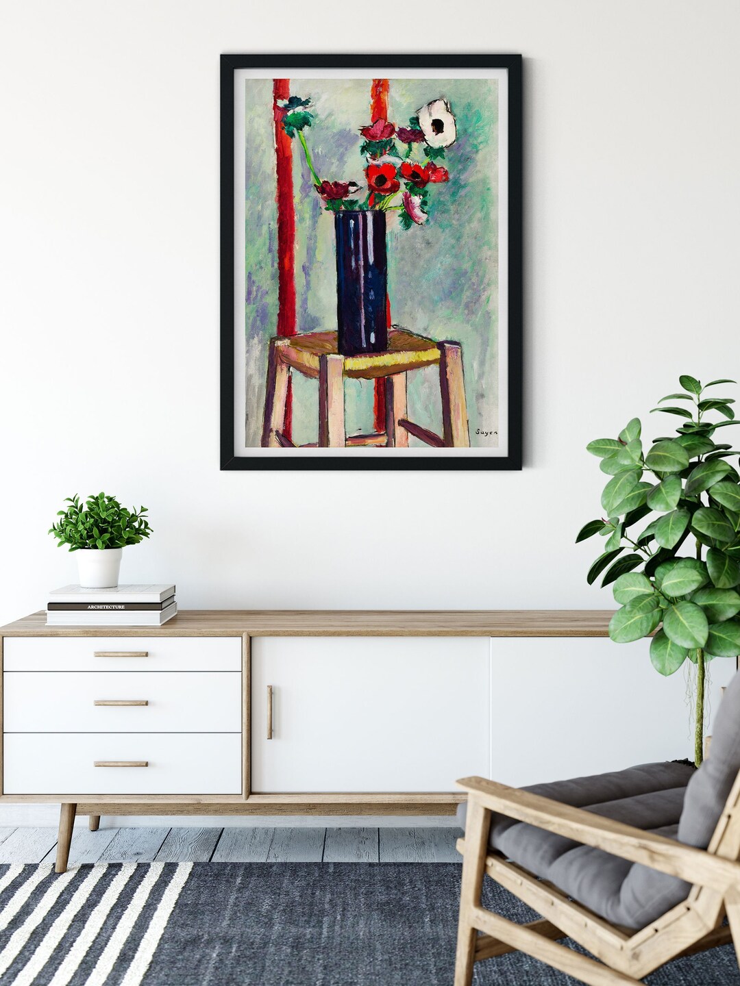Abstract Floral Still Life Painting by Henry Lyman Sayen Art Print ...