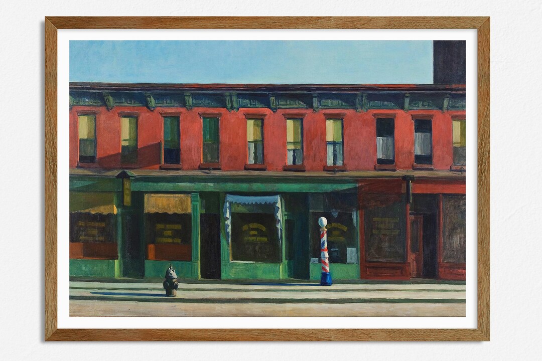 Edward Hopper Print Early Sunday Morning, Exhibition Art Poster ...