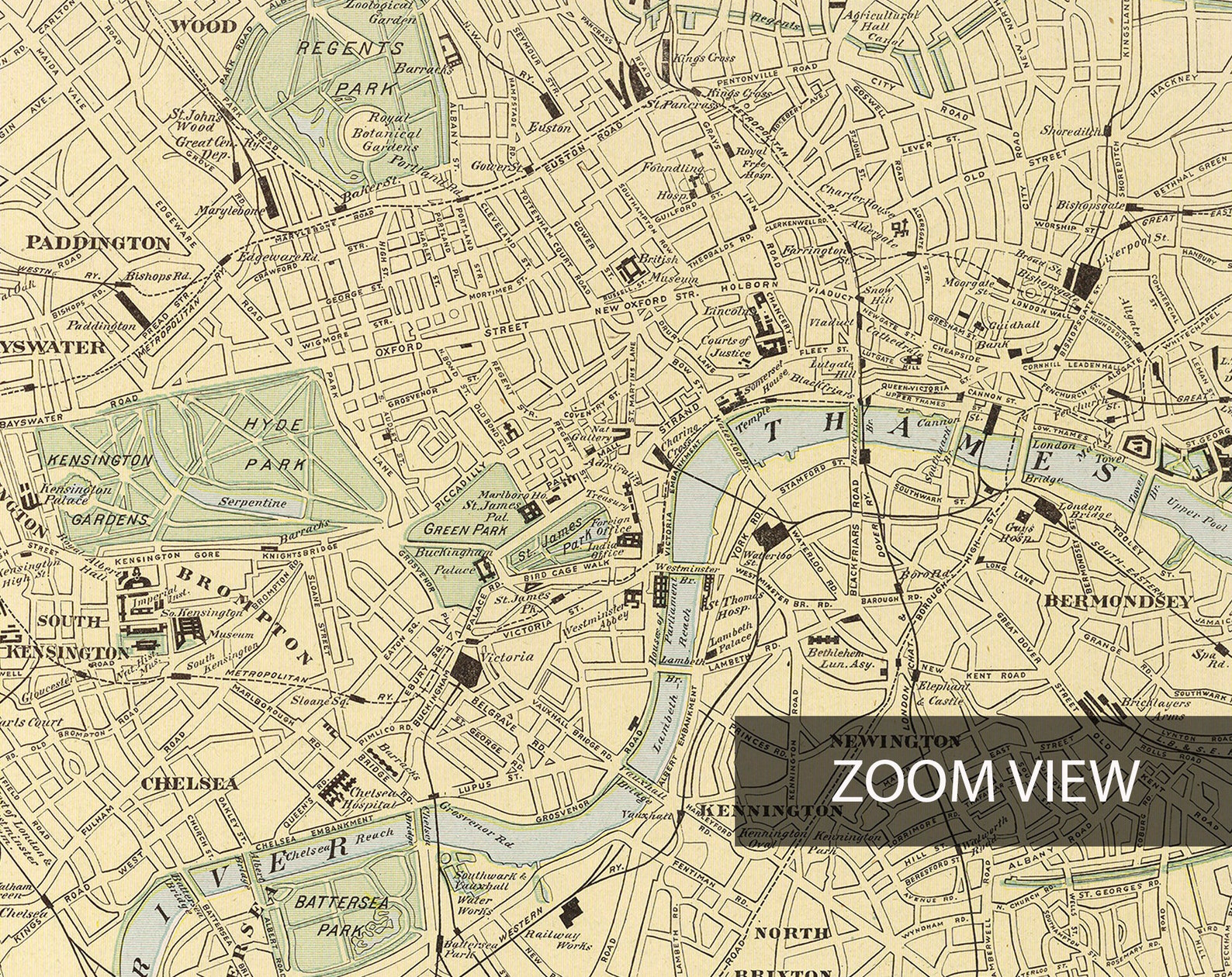 Vintage Map of London in 1901 Vintage Cartographic Map - Etsy