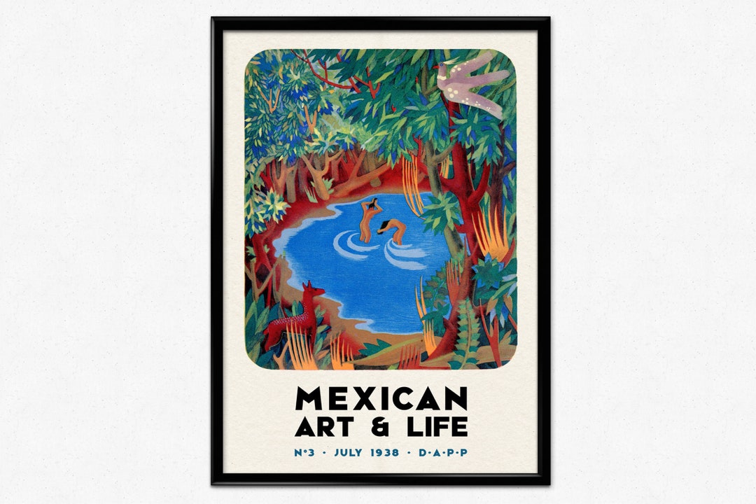 Mexican Art & Life Magazine Cover Poster No.3, Mexican Travel Poster ...