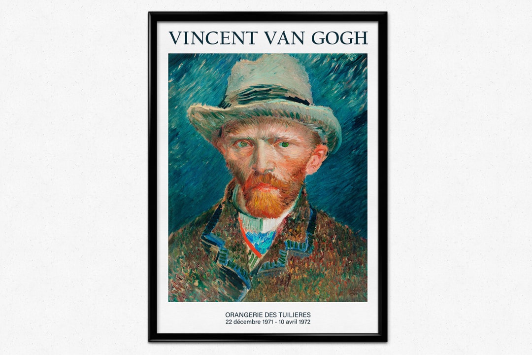 Van Gogh Exhibition Poster, Vincent Van Gogh Print, Portrait Painting ...
