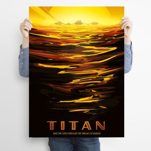 NASA Poster, Space, Astronomy, Titan, Nasa Visions of the Future Series ...