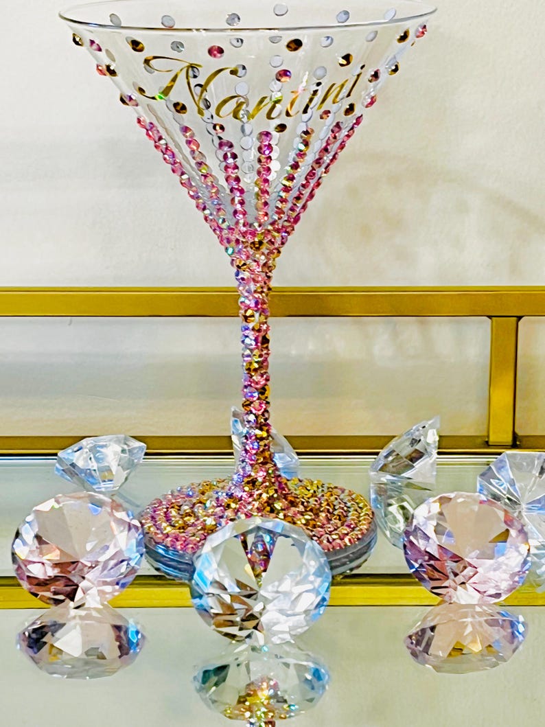Luxury Rhinestone Martini Glass, Crate and Barrel Aspen Martini Glass ...