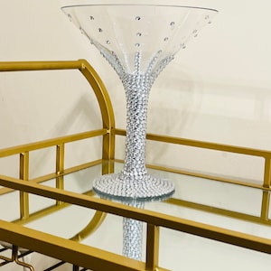 Oversized Diamond Martini Glass - Bedazzled Martini Glass - Wedding ...
