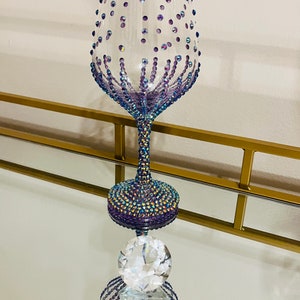Luxury Diamond Wine Glass - Bling Glassware for Special Occasions ...