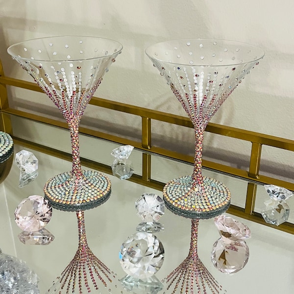 Diamond Martini Glass - Etsy