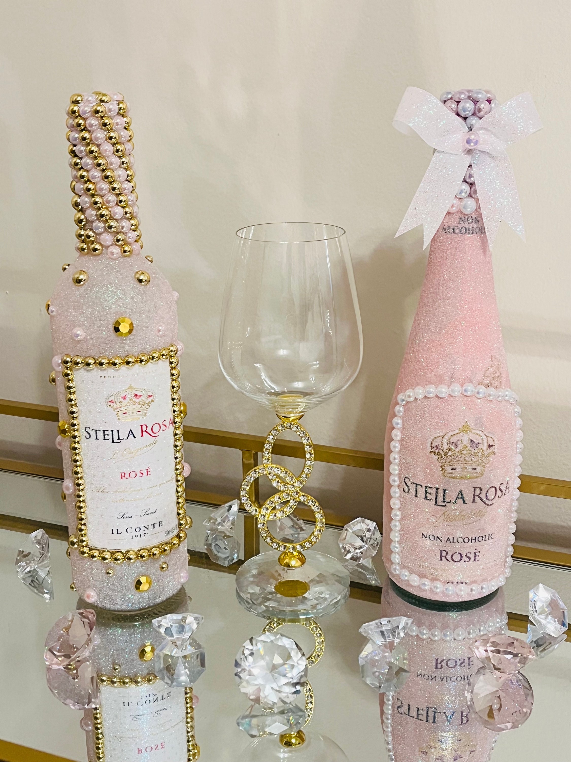 Luxury Diamond Wine Glass, Glam Rhinestone Wine Glass, Elegant Crystal ...