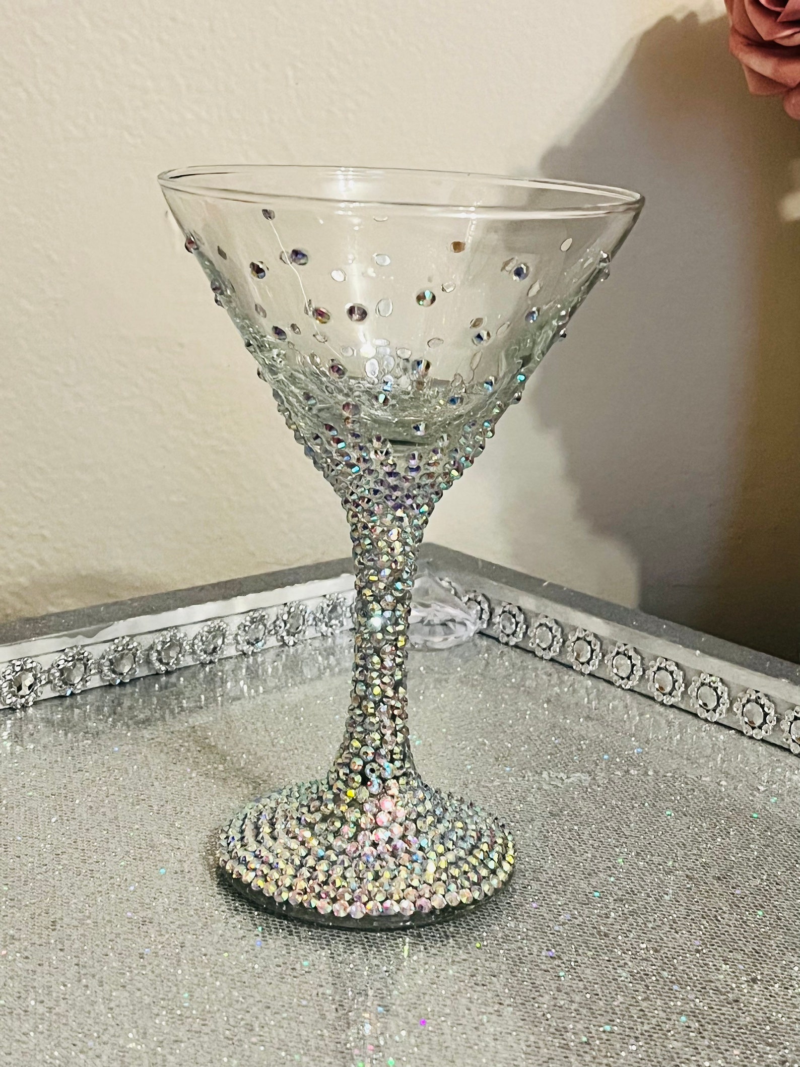 Diamond Martini Glasses Bling Martini Glass Party Decor - Etsy